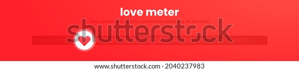 Love Meter Chart Romantic Infographic Heart Stock Vector (Royalty Free ...