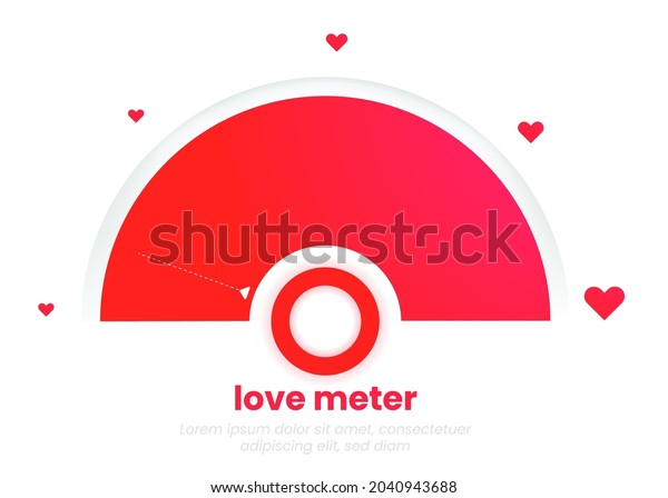 Love Meter Chart Romantic Infographic Heart Stock Vector (Royalty Free ...
