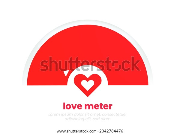 Love Meter Chart Romantic Infographic Heart Stock Vector (Royalty Free ...