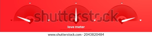 Love Meter Chart Romantic Infographic Heart Stock Vector (Royalty Free ...
