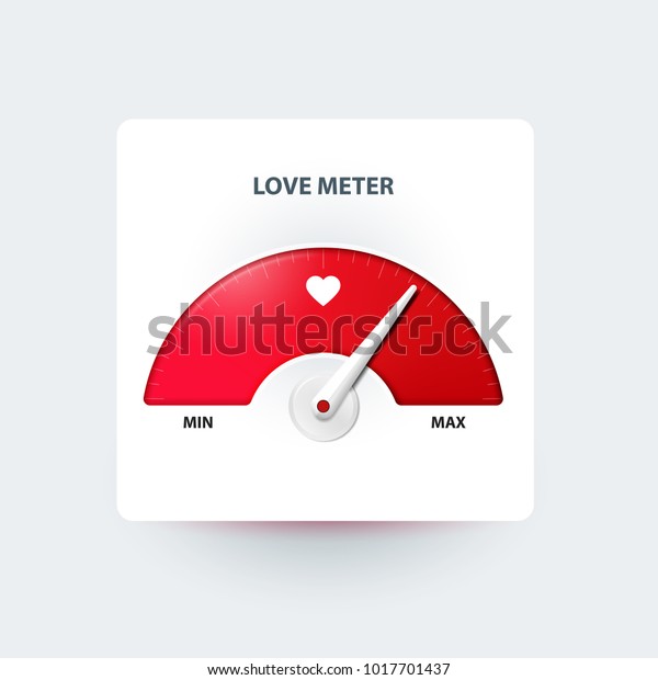 Love Meter Valentines Day Greeting Card Stock Vector (Royalty Free ...