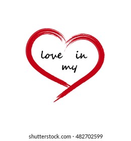 Love My Heart Vector Illustration: vector de stock (libre de regalías ...