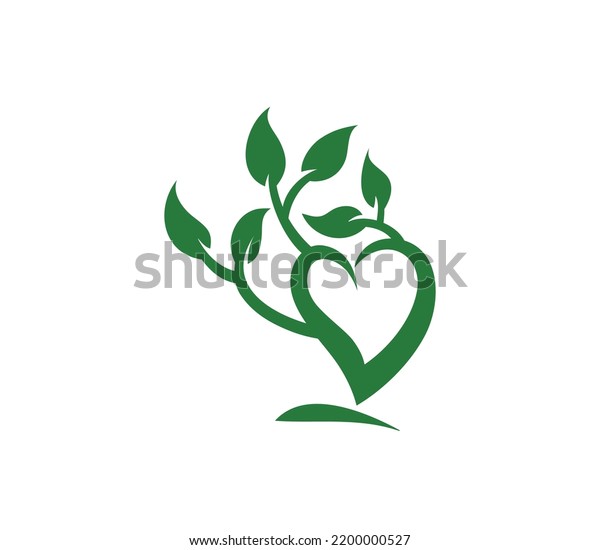 Love Nature Logo Art Vector Design Stock Vector (Royalty Free ...