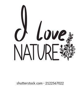 Love Nature Vector Poster Print On Stock Vector (Royalty Free ...