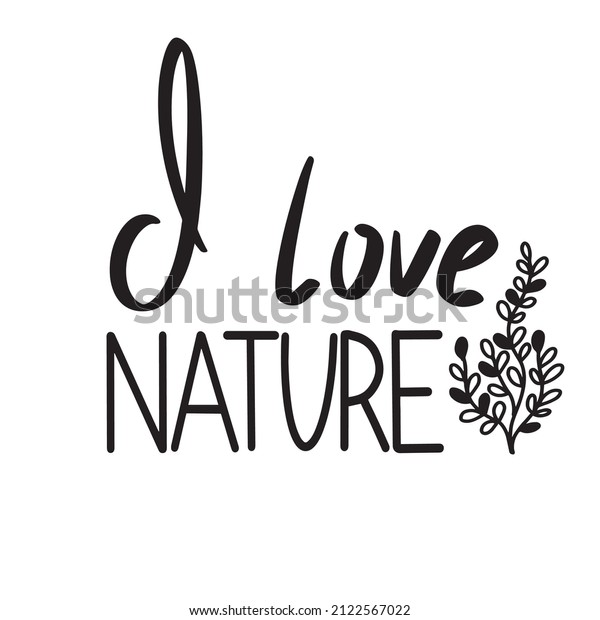 Love Nature Vector Poster Print On Stock Vector (Royalty Free ...