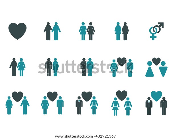 Love Pairs Vector Icon Set Style Stock Vector (Royalty Free) 402921367 ...