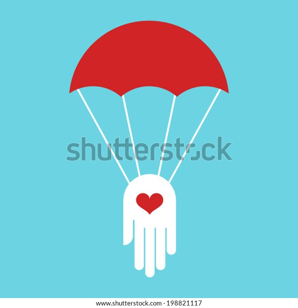 Love Parachute Stock Vector (Royalty Free) 198821117 | Shutterstock