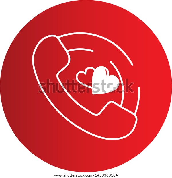 Love Phone Icon Your Project Stock Vector (Royalty Free) 1453363184 ...
