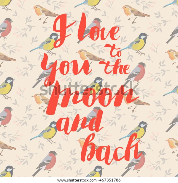 Love Poster Quote Calligraphy Design Background Stock Vector (Royalty ...