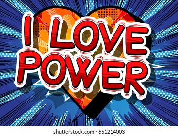 Love Power Comic Book Style Word Stock Vector (Royalty Free) 651214003 ...