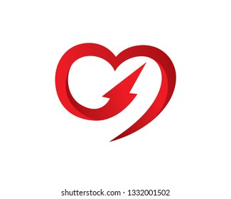 Love Power Logo Template Icon Symbol Stock Vector (Royalty Free ...