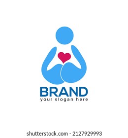Love Protection Logo Vector Flat Design Stock Vector (Royalty Free ...