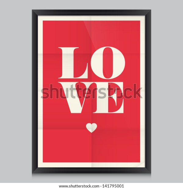 Afiche de la cita del amor. El póster de efectos, marco, fondo de ...