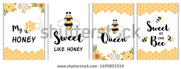 Love Quotes Poster Funny Phrases Set Stock Vector (Royalty Free ...
