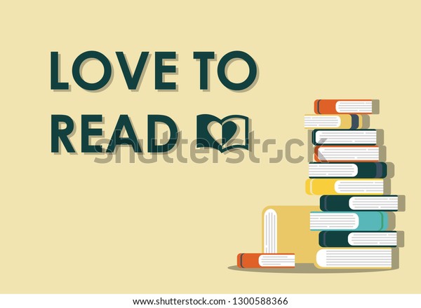 Love Read Vector Illustration Design Stock Vector (Royalty Free) 1300588366