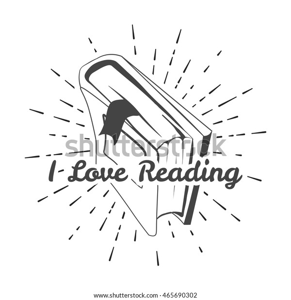 Love Reading Book Vector Illustration Stock Vector (Royalty Free ...