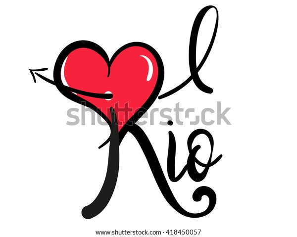 Love Rio Vector Graphic Stock Vector (Royalty Free) 418450057