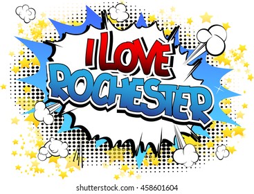 Love Rochester Comic Book Style Word Stock Vector (Royalty Free ...