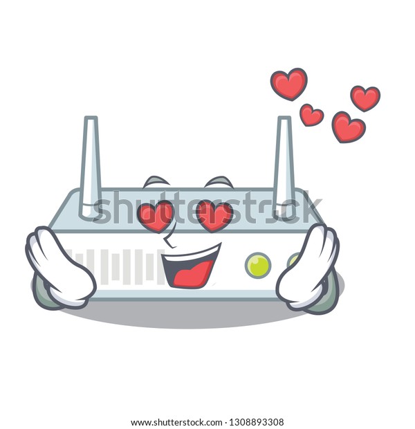 Love Router Isolated Mascot Stock Vector (Royalty Free) 1308893308 ...