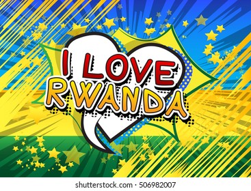 Love Rwanda Comic Book Style Text: เวกเตอร์สต็อก (ปลอดค่าลิขสิทธิ์ ...