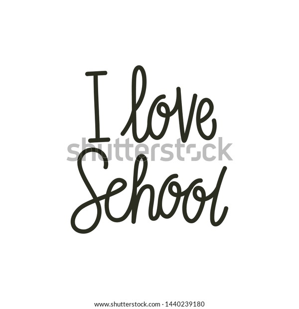 Love School Label On White Background Stock Vector (Royalty Free ...