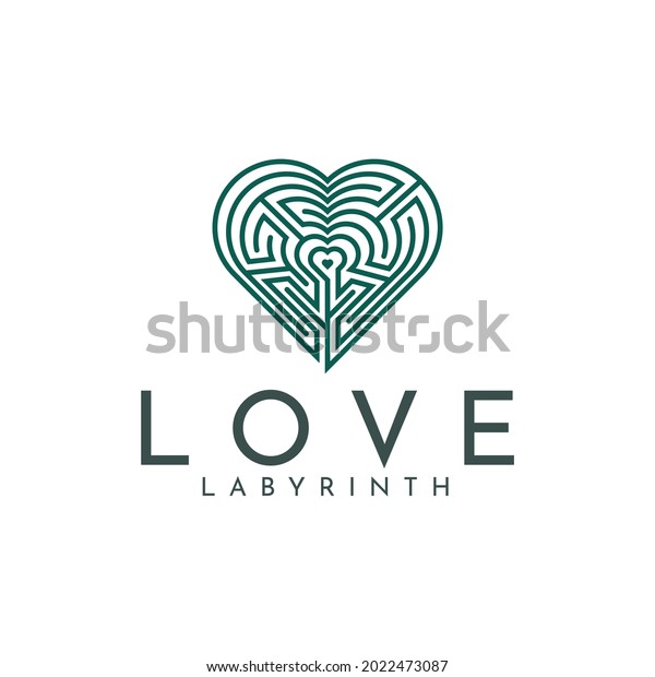 Love Shaped Maze Vector Graphic Illustration Stock Vector (Royalty Free ...