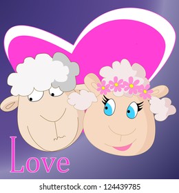 Love Sheep Love Stock Vector (Royalty Free) 124439785 | Shutterstock
