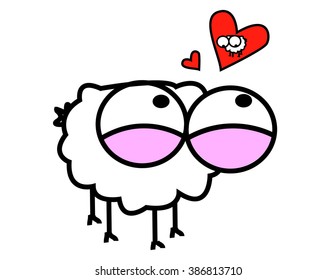 Love Sheep Stock Vector (Royalty Free) 386813710 | Shutterstock