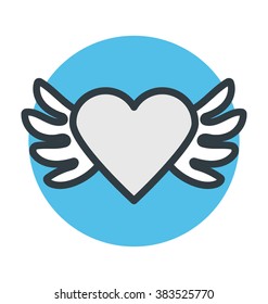 Love Sign Bird Colored Vector Icon Stock Vector (Royalty Free ...