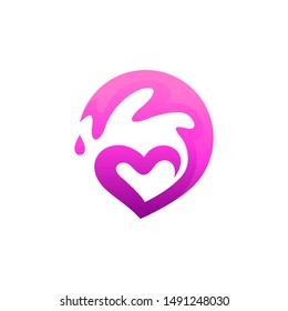 Love Splash Logo Design Stock Vector (Royalty Free) 1491248030 ...