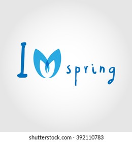 Love Spring Logo Design Modern Colors Stock Vector (Royalty Free ...