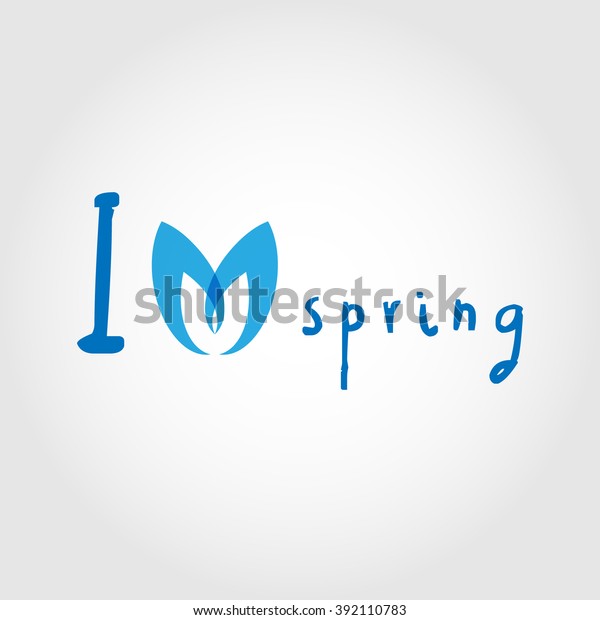 Love Spring Logo Design Modern Colors Stock Vector (Royalty Free ...