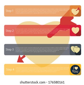 Love Step By Step Infographics Stock Vector (Royalty Free) 176580161 ...