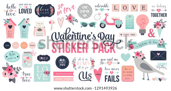Love Stickers Signs Symbols Objects Templates: เวกเตอร์สต็อก (ปลอดค่า ...