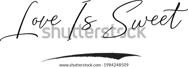 Love Sweet Cursive Text Lettering Vector Stock Vector (Royalty Free ...