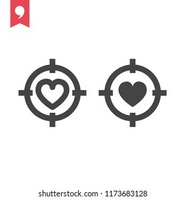 Love Target Icon Arrow Goal Sign Stock Vector (Royalty Free) 1243412629