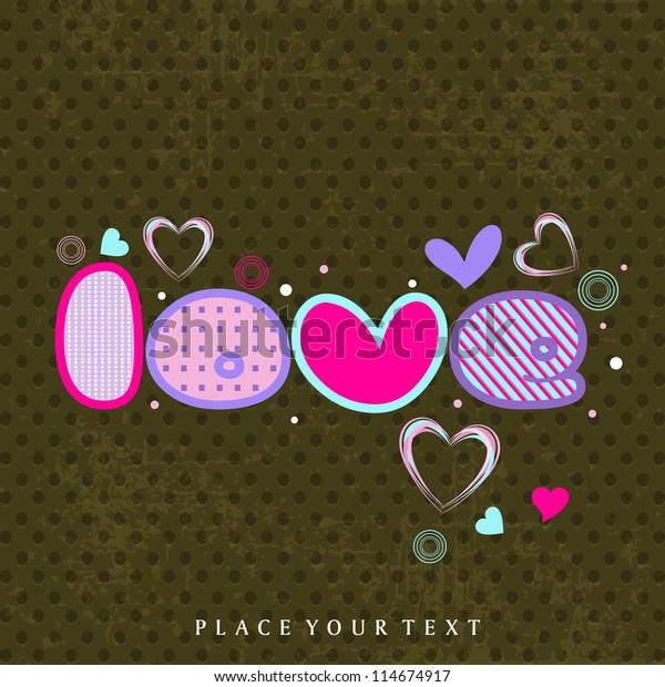 Love Text Background Eps 10 Stock Vector (Royalty Free) 114674917 ...