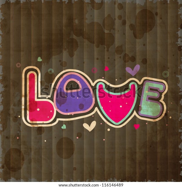 Love Text Background Eps 10 Stock Vector (Royalty Free) 116146489 ...