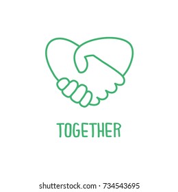 Love Together Logo Heart Logo Vector: เวกเตอร์สต็อก (ปลอดค่าลิขสิทธิ์ ...