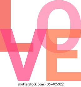 Love Transparent Logo Red Word Vector Stock Vector (Royalty Free) 367405322