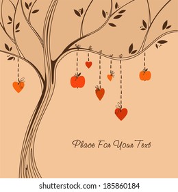 Love Tree Colorful Romantic Background Stock Vector (Royalty Free ...