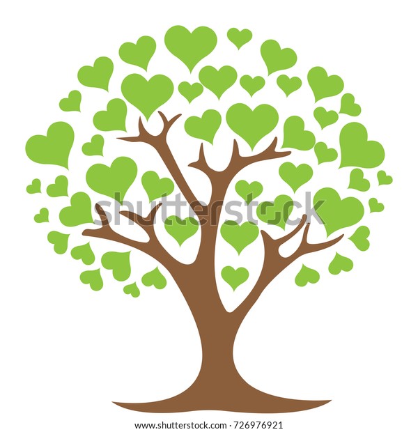 Love Tree Logo Design Template Stock Vector (Royalty Free) 726976921 ...