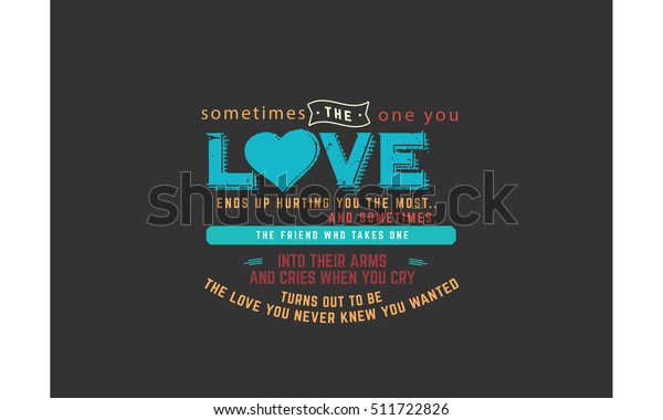 Love Typography Quote Vector Love Quote Stock Vector (Royalty Free ...