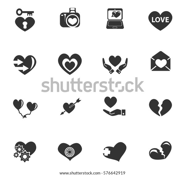 Love Vector Icons User Interface Design Stock Vector (Royalty Free ...