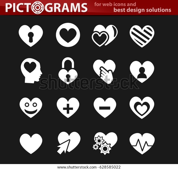 Love Vector Icons User Interface Design Stock Vector (Royalty Free ...