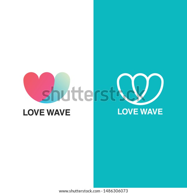 Love Wave Logo Design Ideas Beautiful Stock Vector (Royalty Free ...