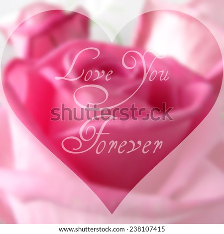 Love You Forever Text On Blurred Stock Vector (Royalty Free) 238107415 ...