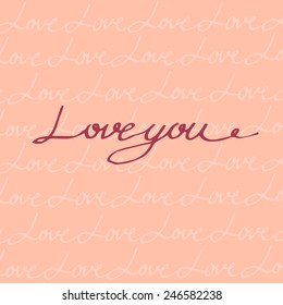 Love You Header Calligraphic Stock Vector (Royalty Free) 246582238 ...