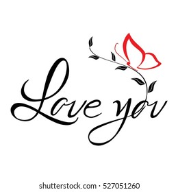 Love You Vector Stock Vector (Royalty Free) 527051221 | Shutterstock