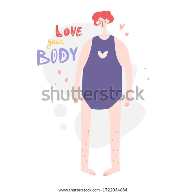 Love Your Body Poster Vector Illustration Stock Vector (Royalty Free ...